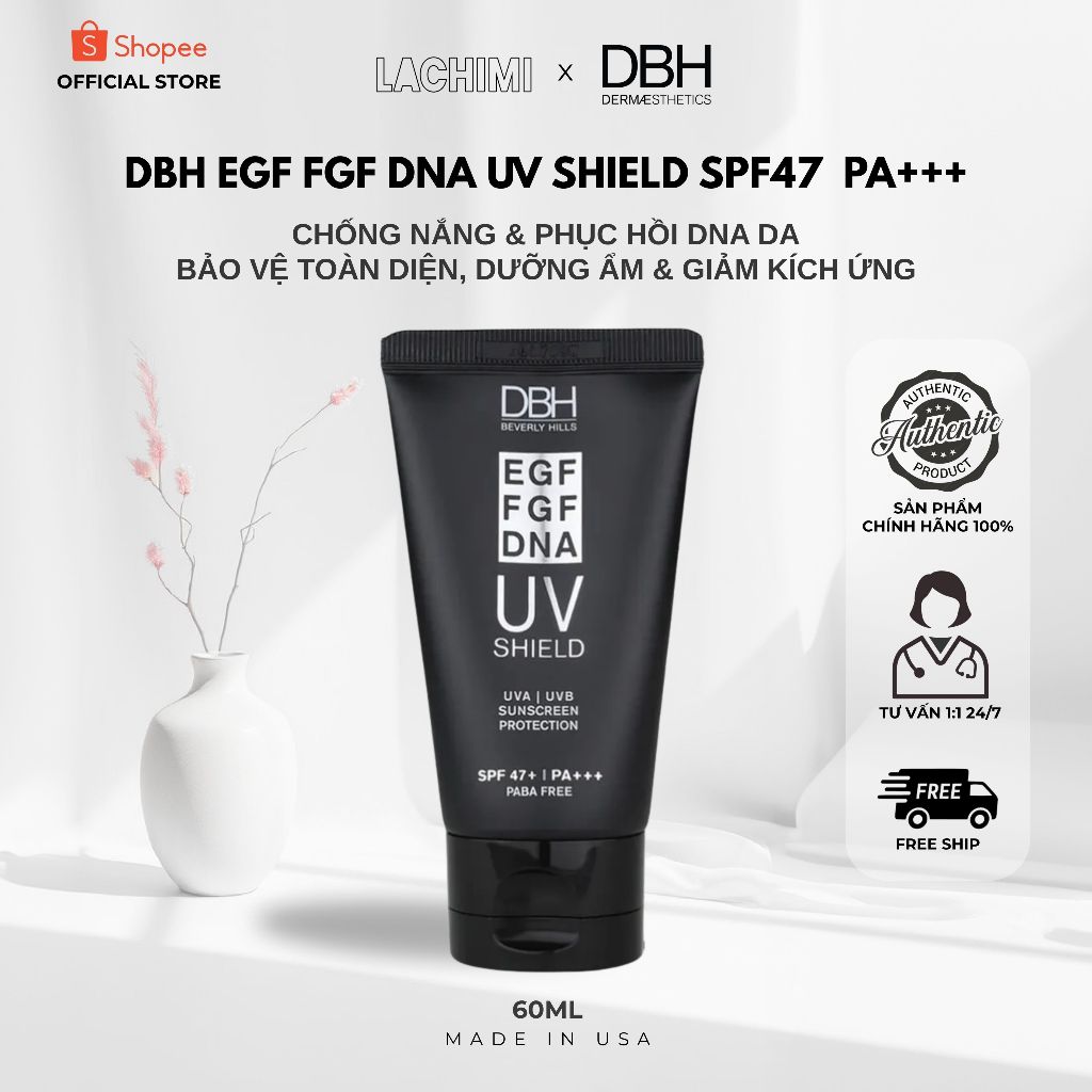 Kem chống nắng DBH EGF UV Shield SPF47+ PA+++ chống lão hóa, KCN nâng ...