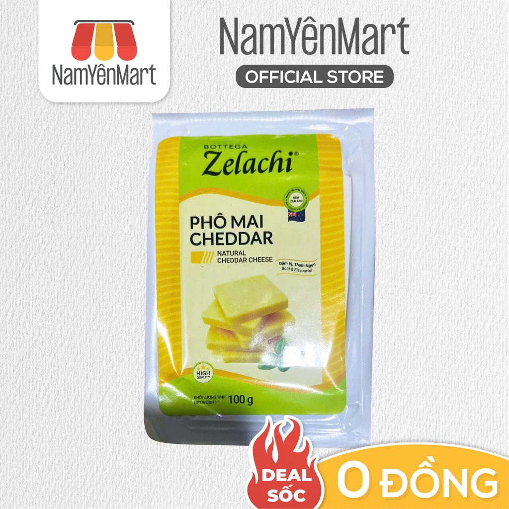 Phômai Cheddar Bottega Zelachi (100gr) - Nam Yên Mart | Shopee Việt Nam