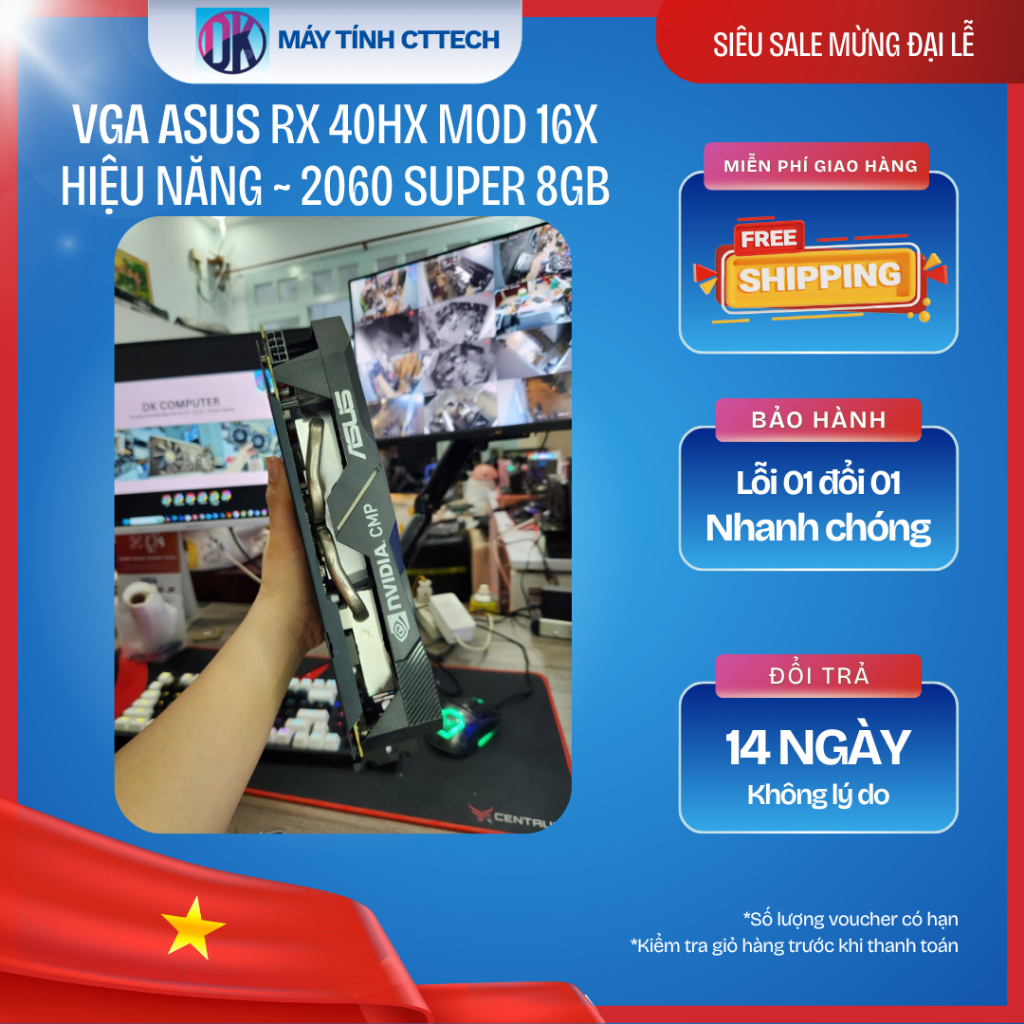 VGA ASUS 40HX MOD 16X ~ 2060 SUPER_KHÔNG CỔNG XUẤT HÌNH_XUẤT HÌNH ...