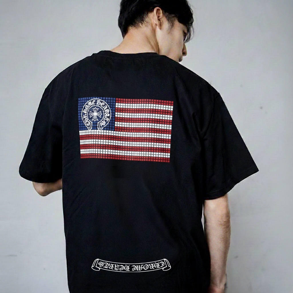 Áo Thun Chrome Hearts Lá Cờ Form Rộng Nam Nữ Unisex Vải Cotton Cao Cấp ...