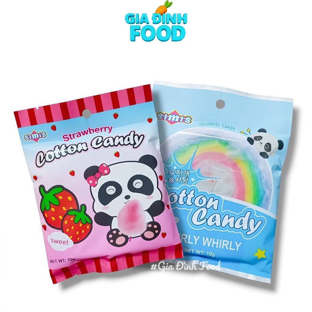 Kẹo bông gòn Cầu vòng Simis Cotton Candy 10g | Shopee Việt Nam