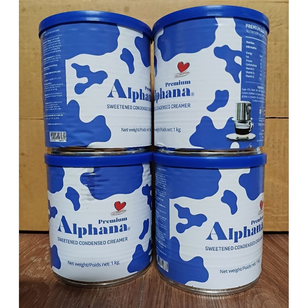 COMBO 4 HỘP SỮA ĐẶC ALPHANA 1KG NHẬP KHẨU MALAYSIA | Shopee Việt Nam