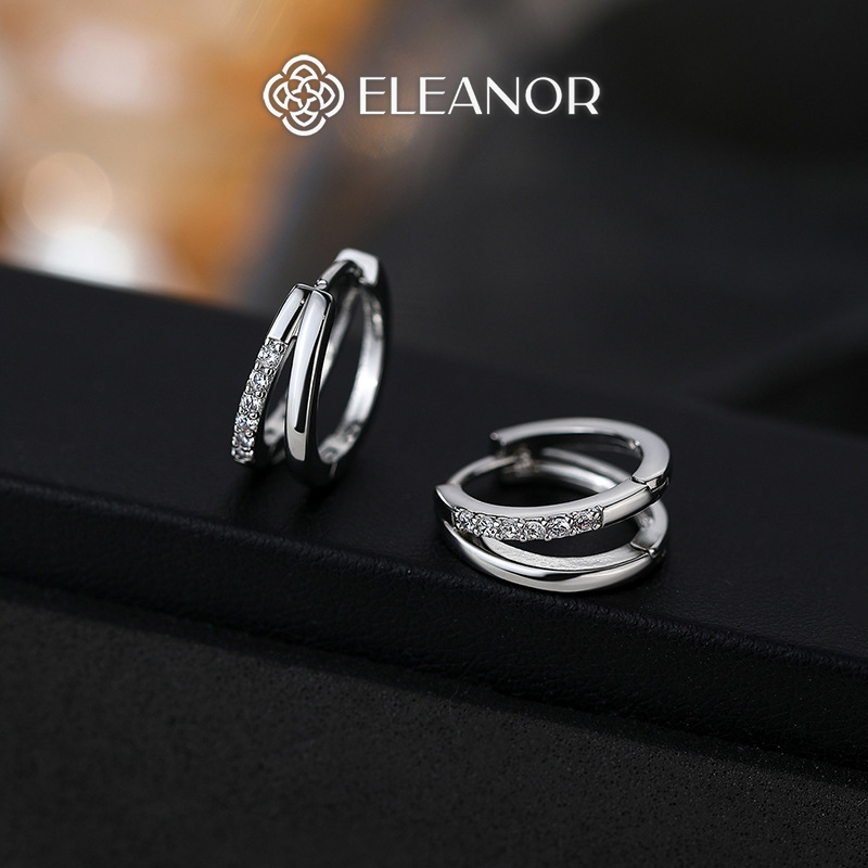 Bông tai nữ chuôi bạc 925 Eleanor Accessories hình tròn khuyên tai ...