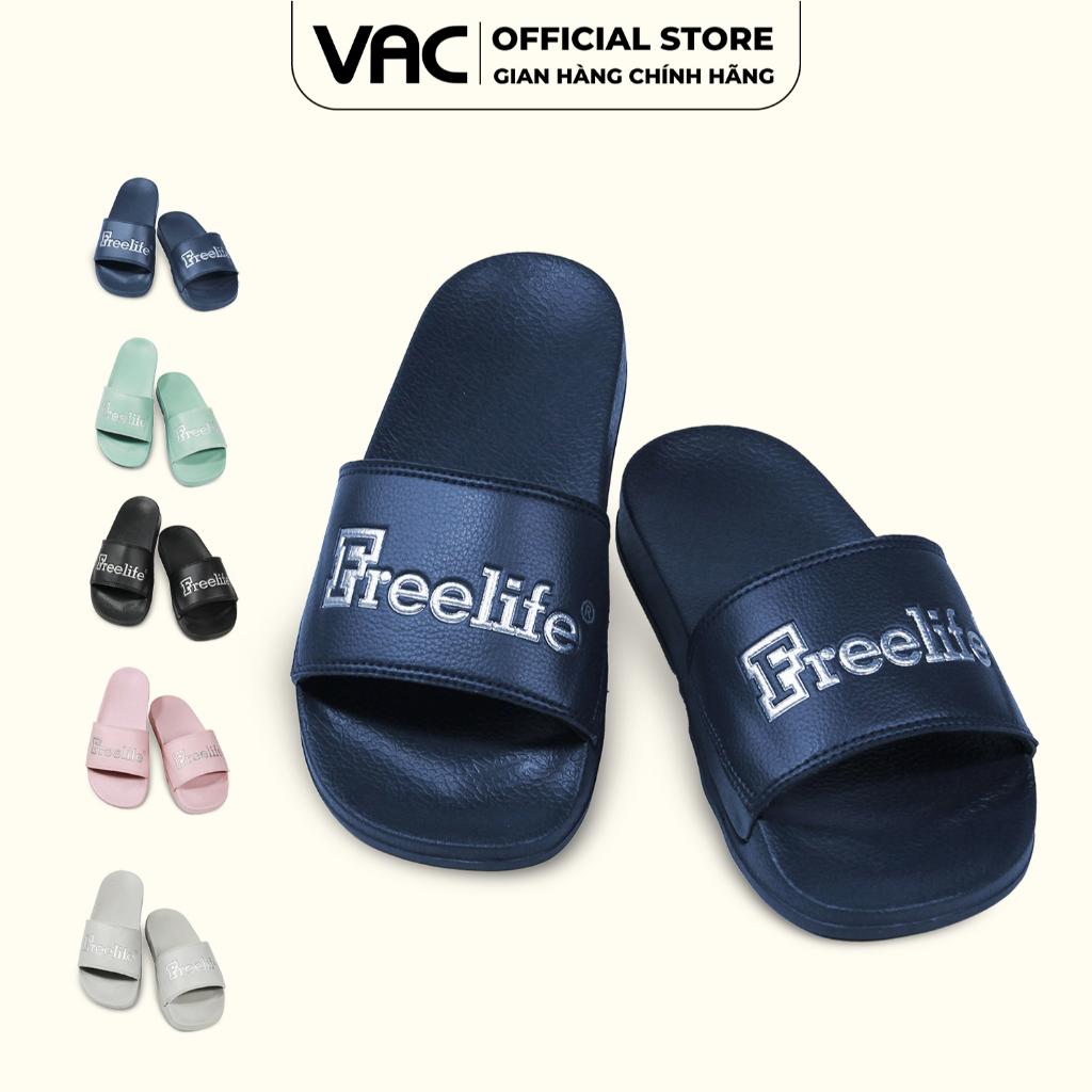Dép lê nam nữ dép quai ngang FREELIFE E181-4 chữ in nổi, dép thời trang ...