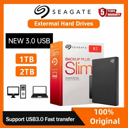 Seagate Original 2TB/1TB External Hard Drive HDD USB 3.0 Portable Hard ...