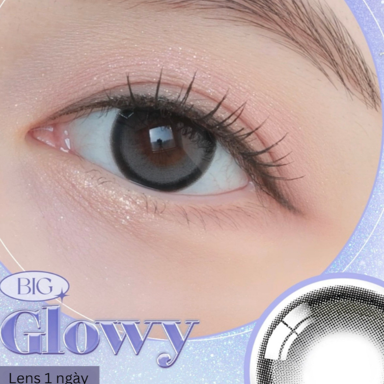 Kính áp tròng 1 ngày OLENS Big Glowy MOCHA / GRAY chính hãng lens Hàn ...