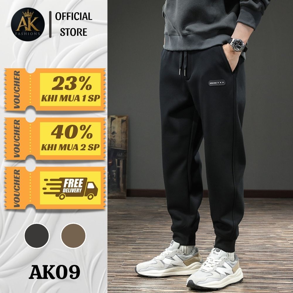 Quần Nỉ Thu Đông Jogger Nam AK Fashions, Giữ Ấm Tốt, Chất Vải Đanh Mịn ...