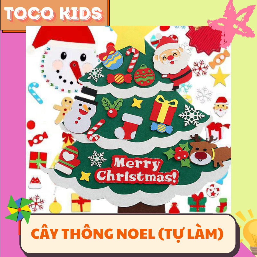 Cây thông Noel bằng nỉ 110 x 70cm hơn 35 phụ kiện trang trí – ĐỒ CHƠI TRANG TRÍ GIÁNG SINH CHO ...