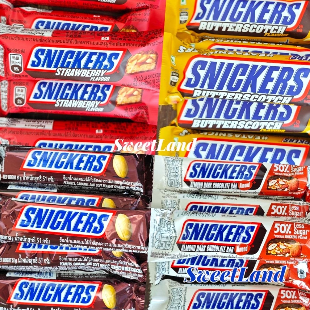 Socola Snickers nhân đậu phộng/hạnh nhân/butterscotch/dâu | Shopee Việt Nam