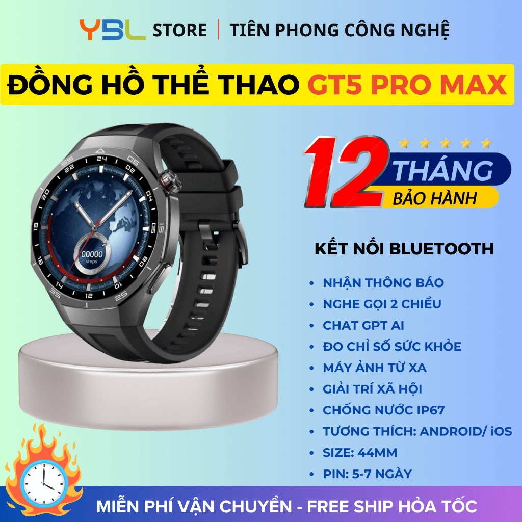 (GT5 PRO MAX) Bản chính hãng YBL. Đồng Hồ Thông Minh GT5 Pro Max, Nghe ...