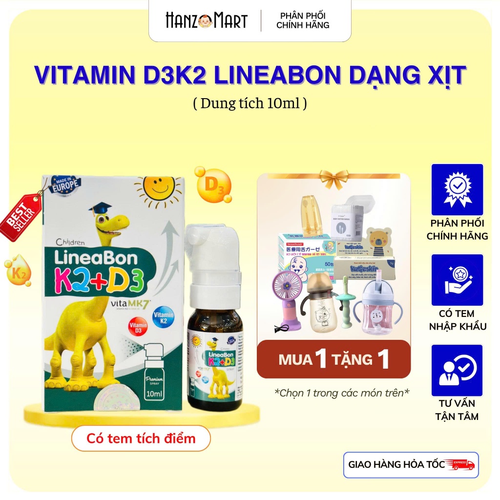 D3 k2 lineabon dạng xịt chính hãng bổ sung K2 và vitamin D3 giúp hấp ...