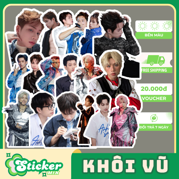 Bộ 50 sticker KHÔI VŨ ATSH Anh Trai Say Hi mùa 2 đẹp chống nước dùng ...