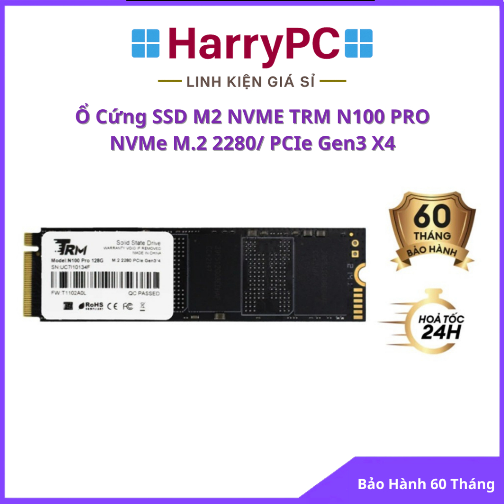 Ổ Cứng SSD M.2 NVMe/PCIe TRM N100 – 128GB/256GB/512GB/1TB – Tốc Độ Cao ...