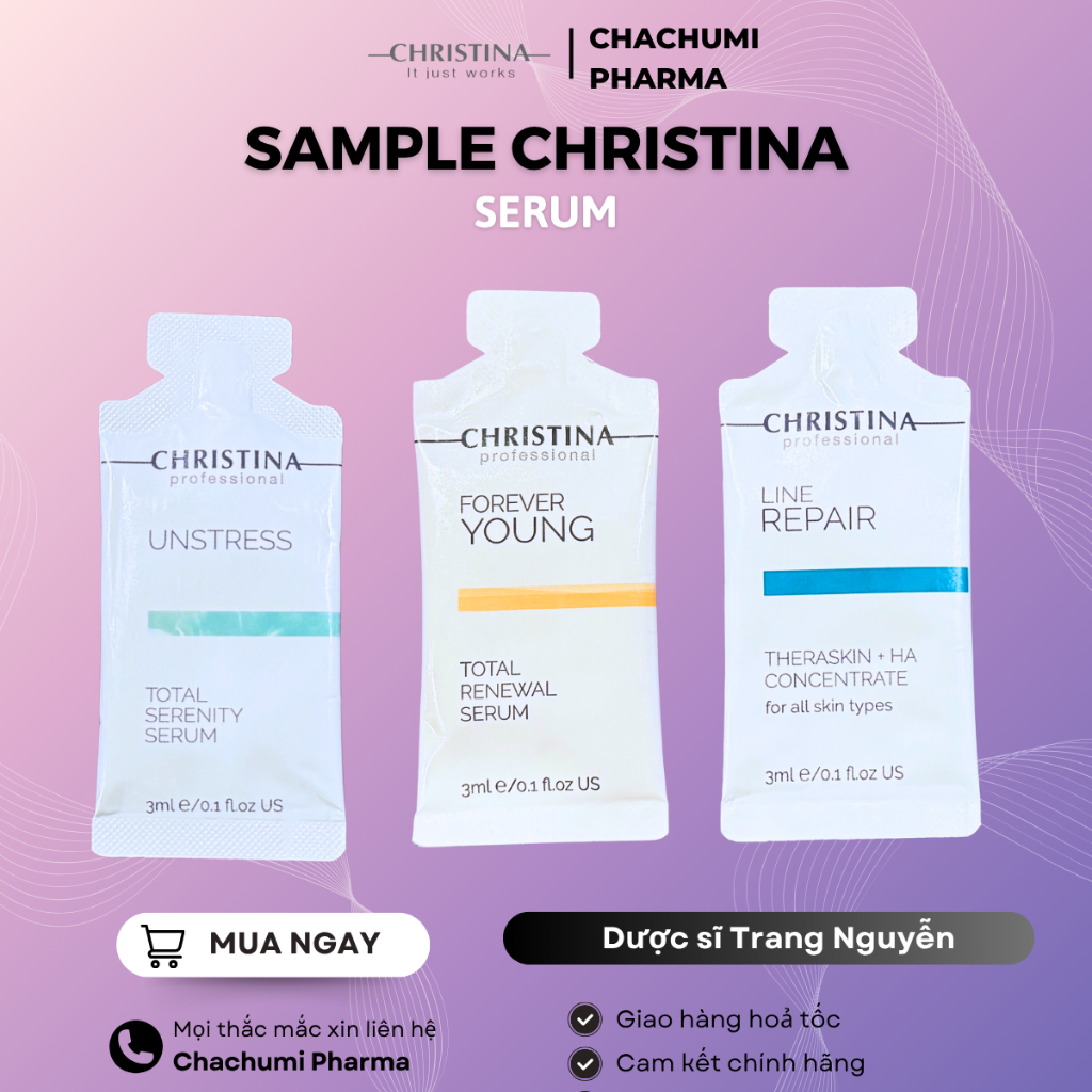 [ Sample ] Serum Christina Unstress, Forever Young, Line Repair Chính ...