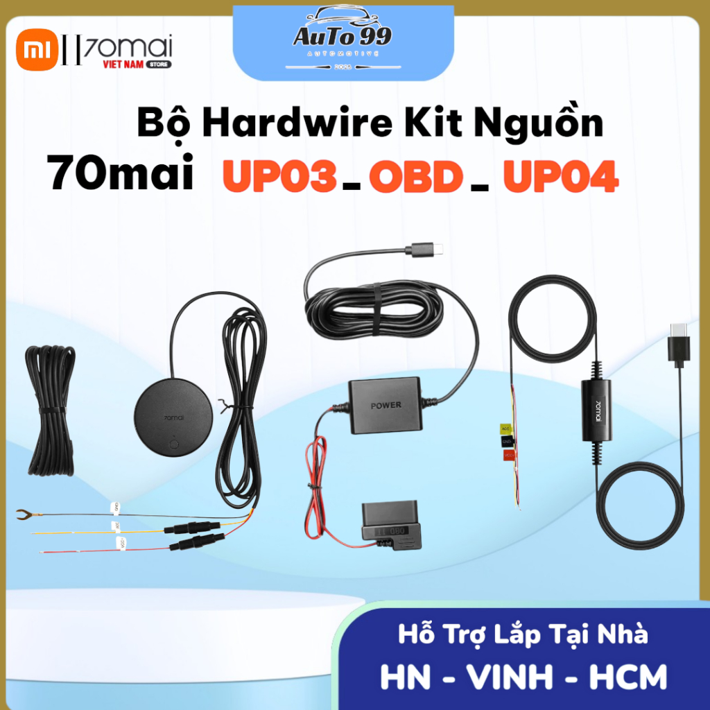 Bộ Hardwire Kit nguồn 70mai chân USB Type C UP03, UP04, OBD Cho Cam ...