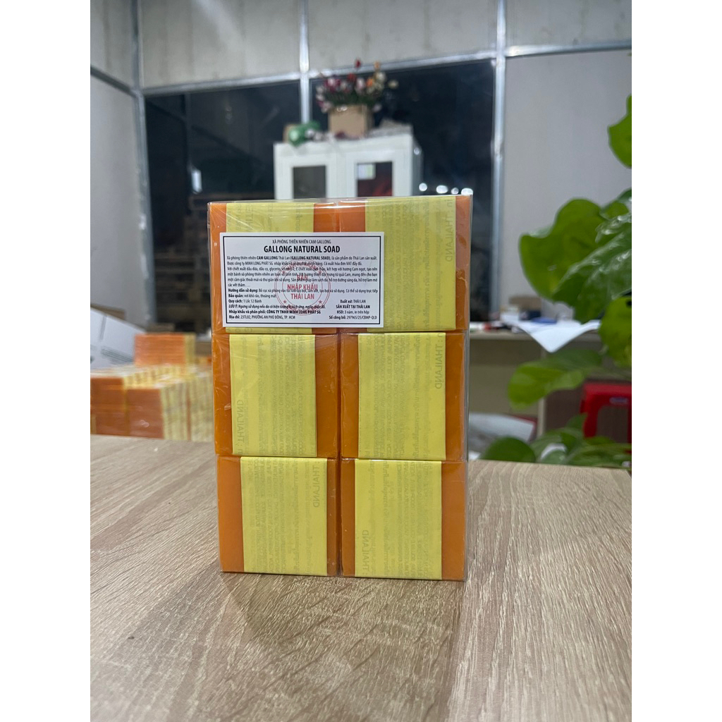 ( combo 12 cục) 1 Lốc 12 Bánh xà phòng cam nghệ GALONG Thái Lan Nhập khẩu chính hãng | Shopee ...