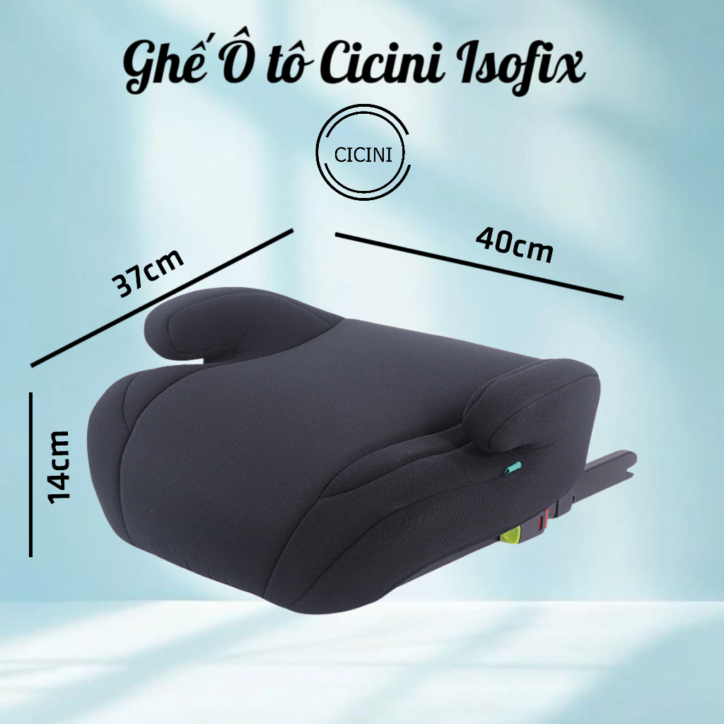 Ghế Ngồi Ô Tô Cicini Isofix (Cho Bé Từ 110-150cm, i-size, Coal, booster ...