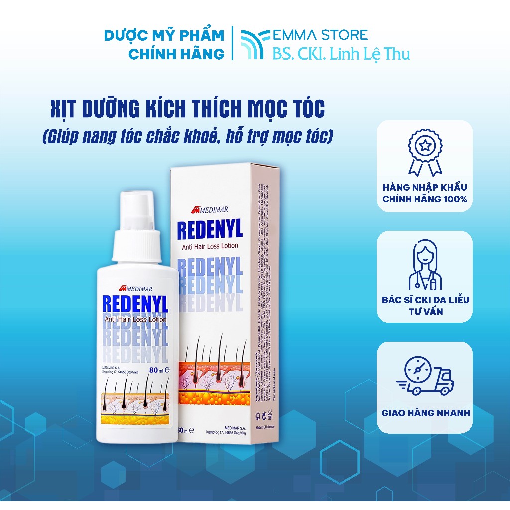 [Chính hãng] Xịt dưỡng tóc Redenyl Anti Hair Loss Lotion 80ml hỗ trợ ...