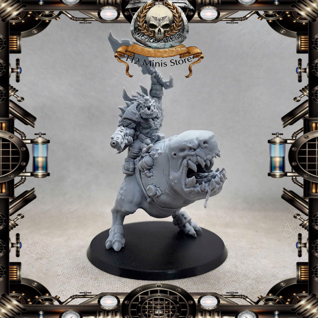 [Mô hình in 3D] Mô hình Warhammer 40000 Ork - Beastboss on Squigosaur ...