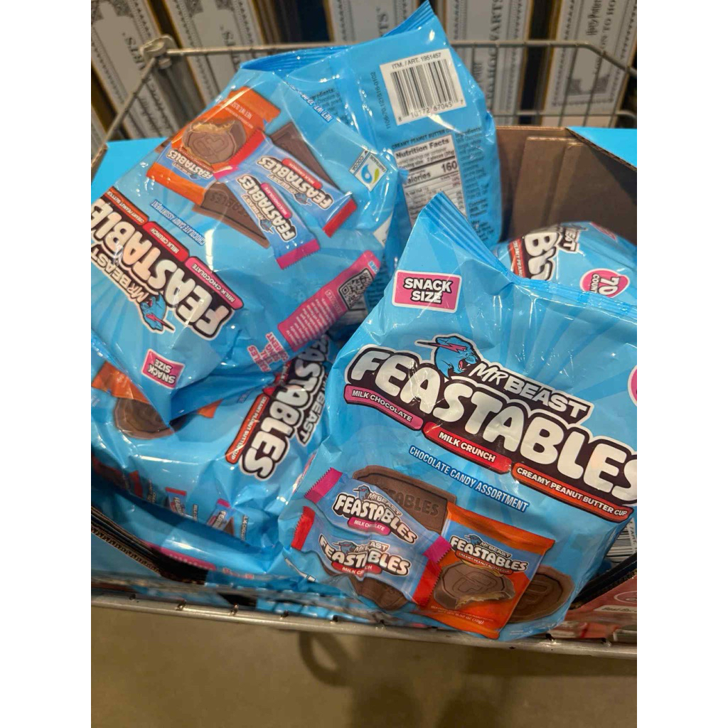 Socola Feastables MrBeast Mix 3Vị - Peanut Butter 2Cup - Milk Chocolate ...