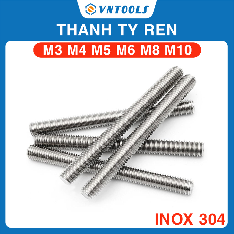Thanh Ren Inox 304, Ty Ren, Ty Treo Trần, Ty Treo Máng Cáp | Shopee ...
