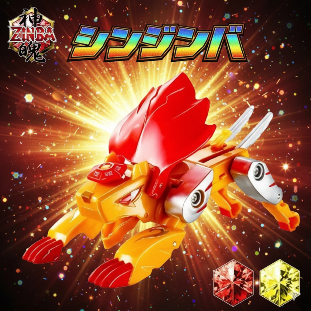Đồ chơi Robo zinba Kingstar sư tử hào quang rực rỡ 2 hình thái của Kan ...