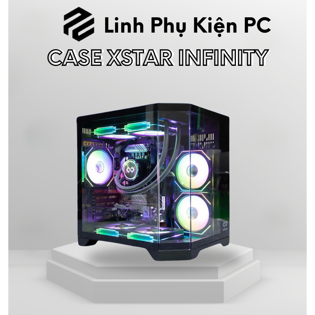 Vỏ Case PC X-Star TITAL, INFINITY Dải led RGB, Mặt Hông Kính Cường Lực ...