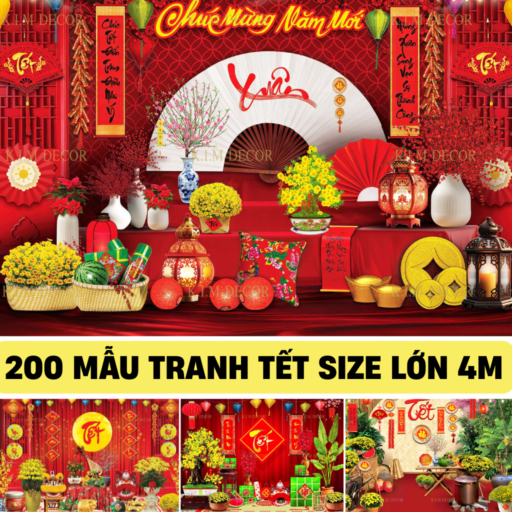 Backdrop Trang Trí Ngày Tết Mẫu Mã Đa Dạng Nhiều Size, Phồng Nền ...