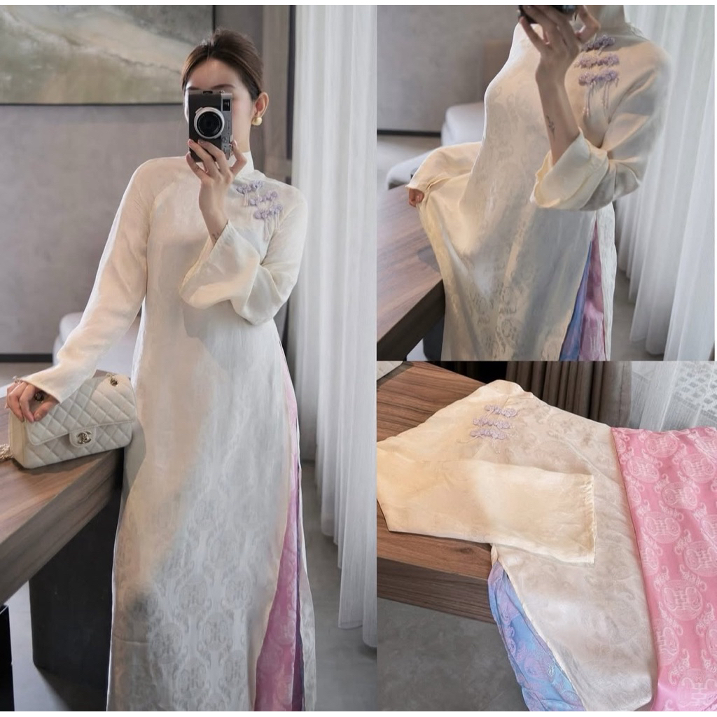 áo dài gấm với 6 mẫu áo dài tha hồi cho chin em lựa chon | Shopee Việt Nam