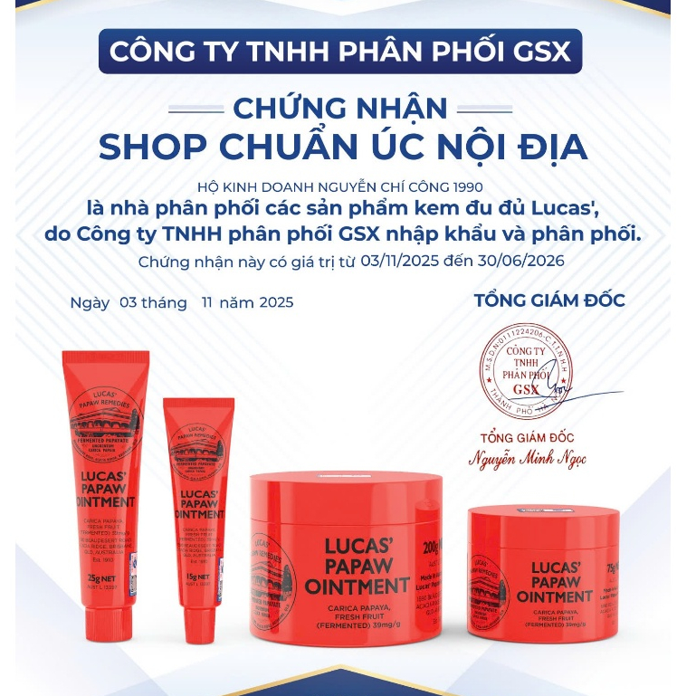 [NHẬP KHẨU TEM PHỤ][Phân biệt Fake] Kem đu đủ đa năng Lucas Papaw ...