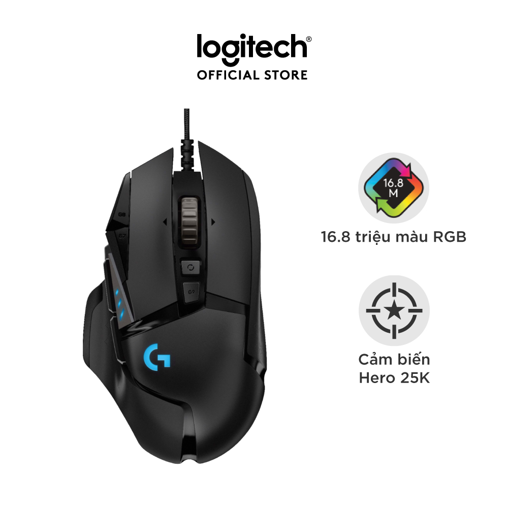 [Logitech Hợp Tác] Chuột gaming có dây Logitech G502 Hero - Cảm biến ...