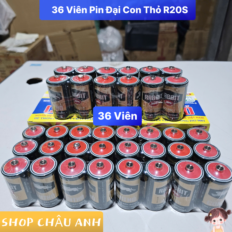 [ComBo] 36 Viên Pin Đại Con Thỏ R20S, 36 Pin Mắt Trâu- Chính Hãng ...
