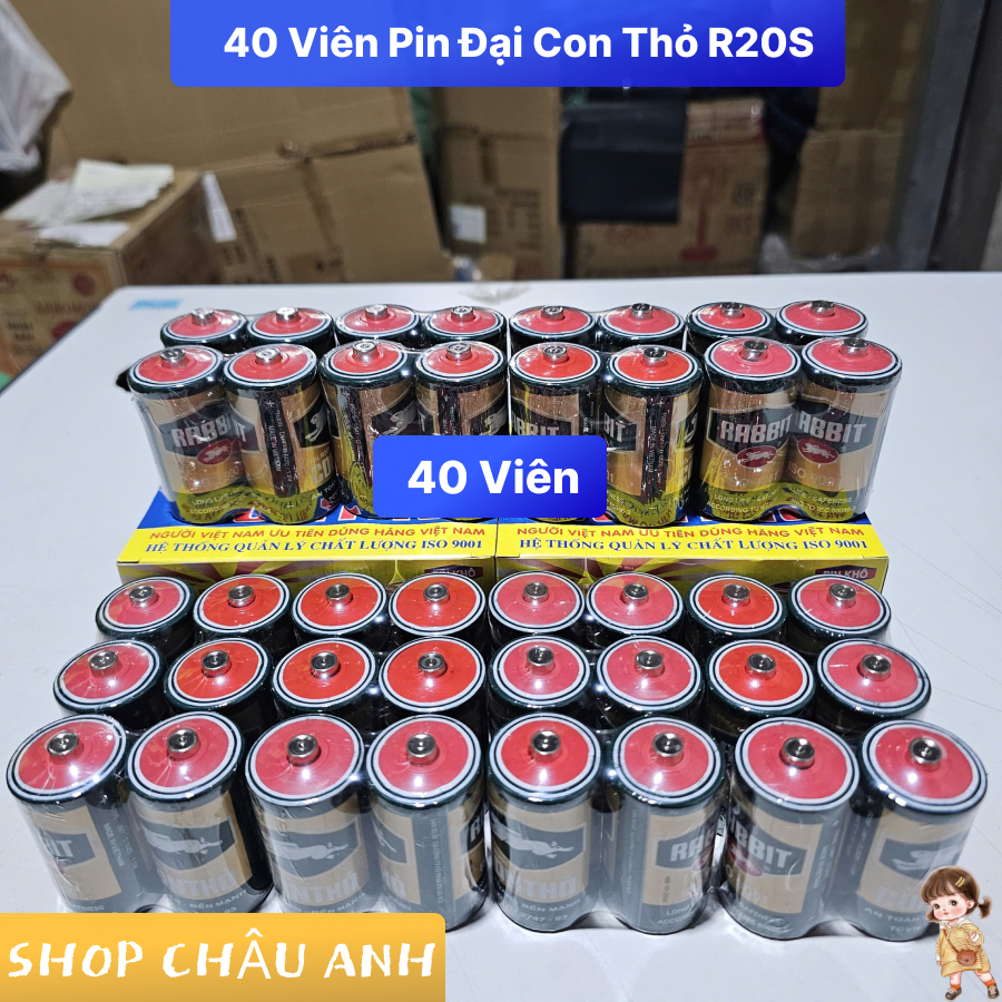 [ComBo] 40 Viên Pin Đại Con Thỏ R20S, 40 Viên Pin Mắt Trâu- Chính Hãng ...