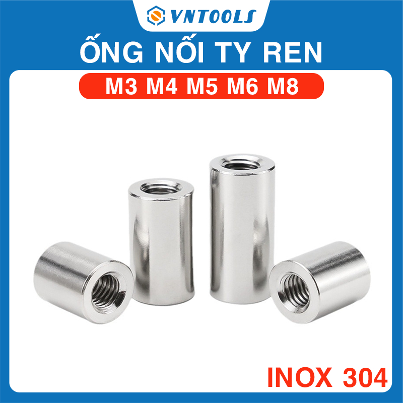 Ống Nối Ty Ren Inox - Nối ren INOX 304 | Size M3 M4 M5 M6 M8 M10 - Chắc ...