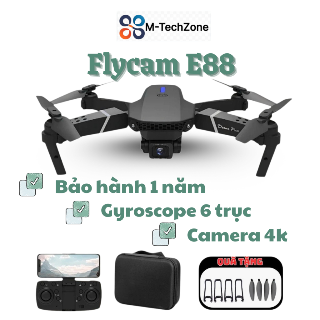 Máy bay điều khiển từ xa E88, E100 Max, Flycam giá rẻ, Flaycam Cảm Biến ...