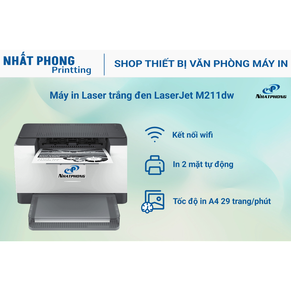 Máy in Laser trắng đen LaserJet HP M211dw (9YF83A) (In đảo mặt, A4, USB ...