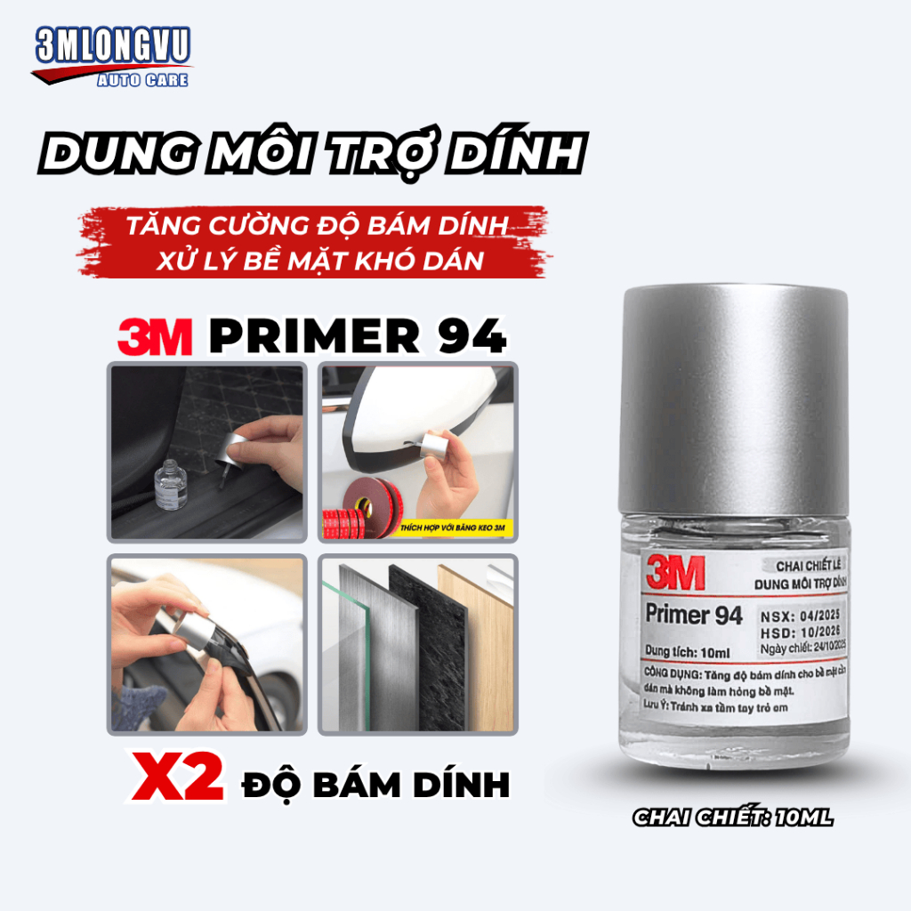 Dung dịch trợ dính 3M 94 Primer tăng độ kết dính cho băng 2 mặt, hỗ trợ ...