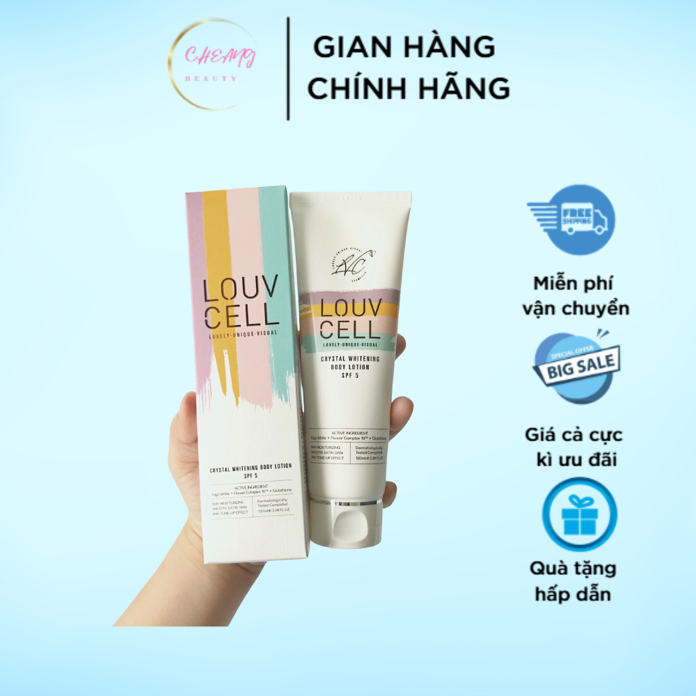 Kem dưỡng ẩm trắng da body Louv Cell Crystal Whitening Body Lotion giảm ...