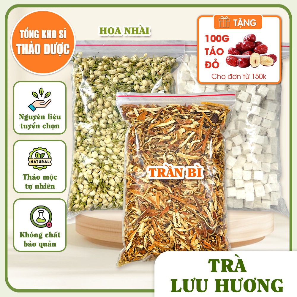 Trà lưu hương tự nhiên, trà khửi mùi, làm thơm cơ thể, set mix sẵn 3 vị ...