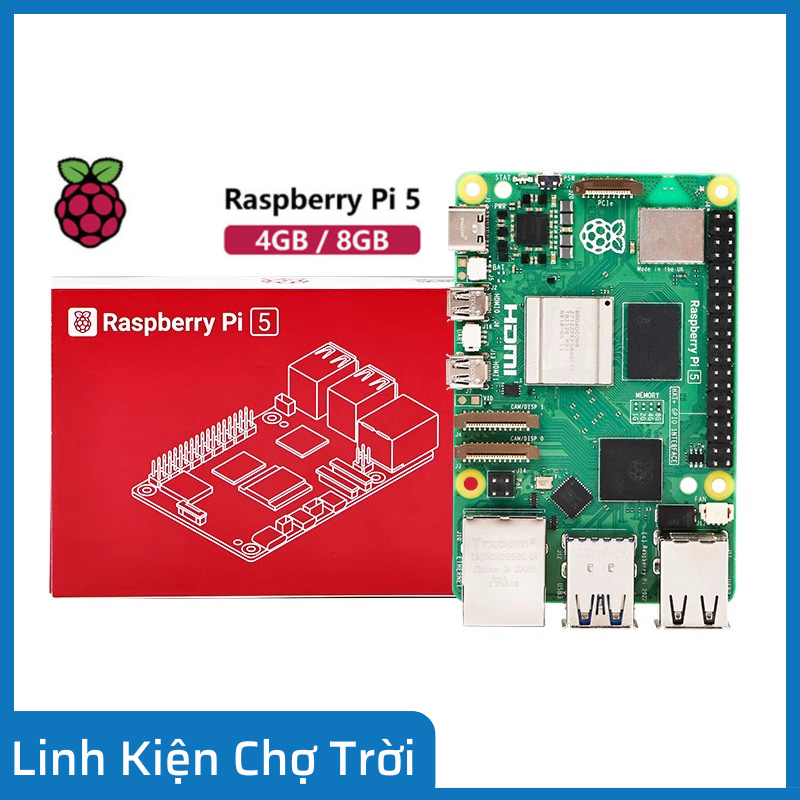 Bo Mạch Raspberry Pi 5 4GB / 8GB – Hỗ Trợ 2 Màn Hình 4K, Tản Nhiệt Tốt ...