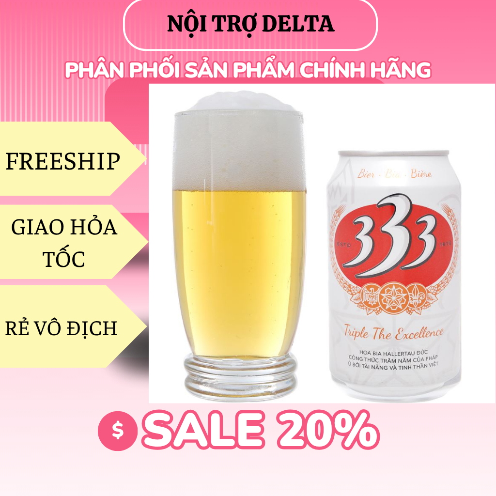 Thùng 24 lon Bia 333 lon 330ml-Hàng chính hãng | Shopee Việt Nam