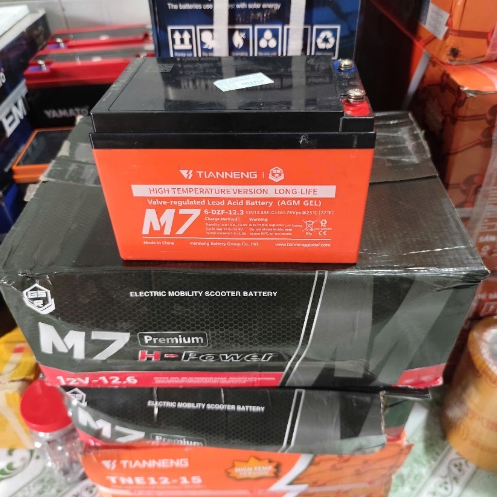 Ắc quy xe đạp điện tianneng thiên năng 12V-15Ah bình lướt cũ đã qua sử ...