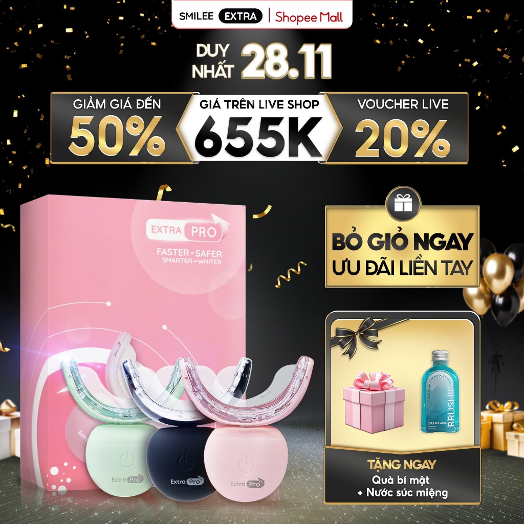 [GIÁ 654K LIVE ECOGO] Bộ Kit Trắng Răng Smilee Extra, Làm Trắng Răng ...