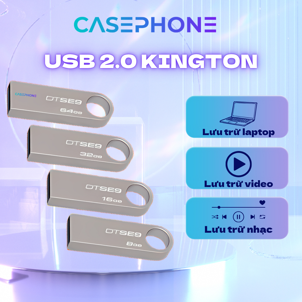 USB Kinton SE9 2GB-64GB-128GB Chống Nước, Độ Bền Cao, Bảo Hành 6 Tháng ...