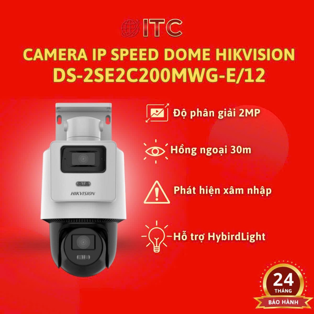 Camera IP Speed dome Hikvision DS-2SE2C200MWG-E/12 (2MP) ; DS ...