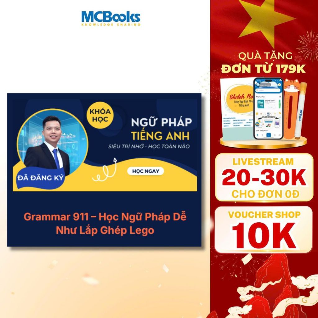 [E-voucher] Khóa học Grammar 911 – Học ngữ pháp dễ như lắp ghép lego ...