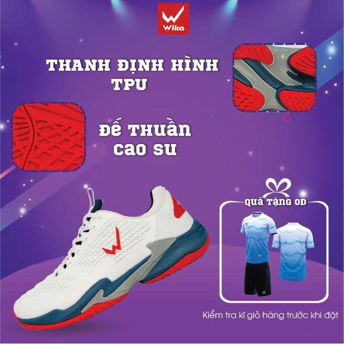 Giày Pickleball Wika Astro – Đệm Wi-Cloud êm ái, siêu nhẹ, bám sân tốt ...
