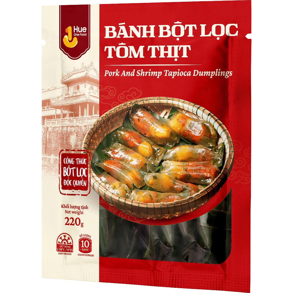 Bánh Bột Lọc Tôm Thịt HUE ONE FOOD - Đặc sản Bánh Huế 220gr (Túi gồm 10 ...