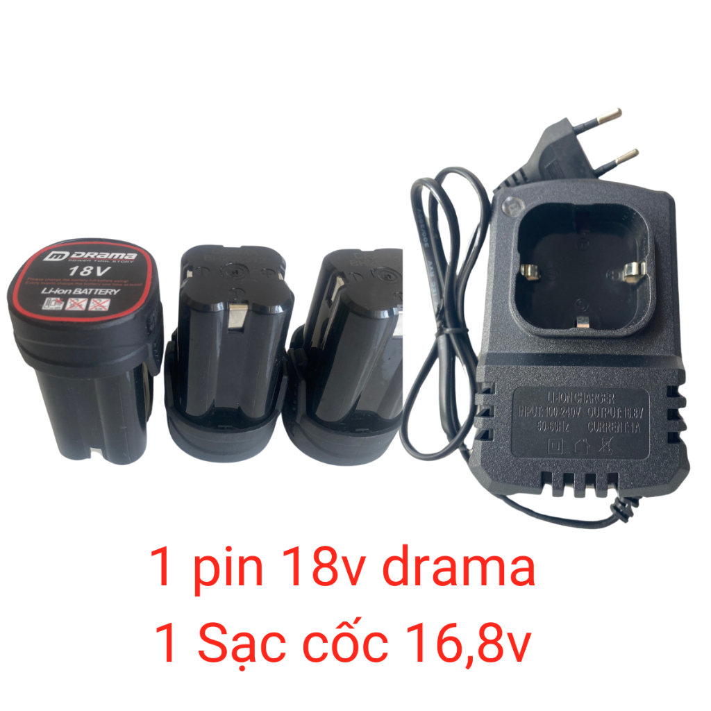 Pin 16,8V,18V , Pin 4 cell và Dock Sạc 16,8V DRAMA Chuyên Dự Phòng Và ...