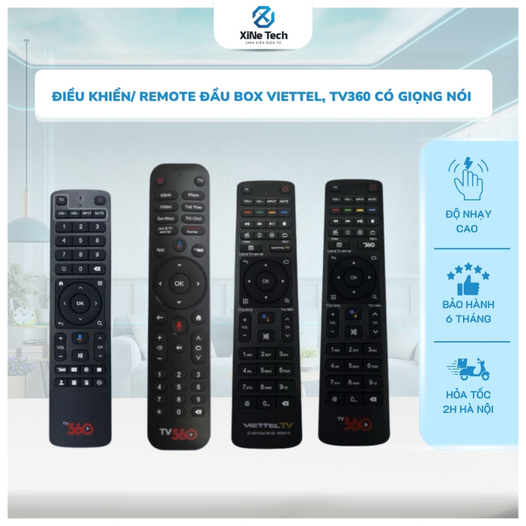 Điều Khiển/ Remote Đầu Box Viettel, TV360 Có Giọng Nói | Shopee Việt Nam